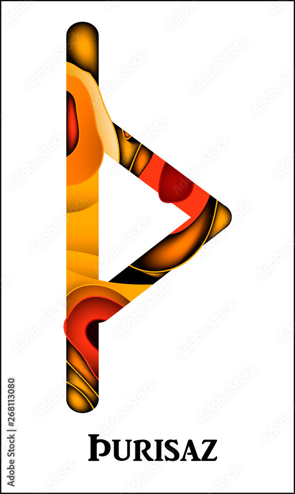 The rune of Gateway Thurisaz, the ancient scandinavian rune of power ...