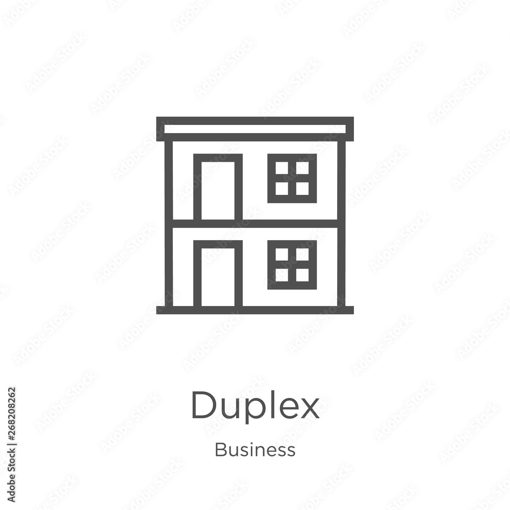 duplex icon vector from business collection. Thin line duplex outline ...