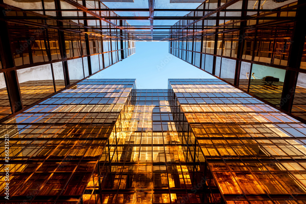 Golden building in Hong Kong Stock Photo | Adobe Stock