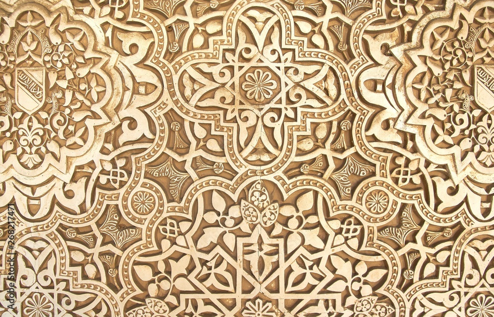 Pattern of Moorish art carvings Stock Photo | Adobe Stock