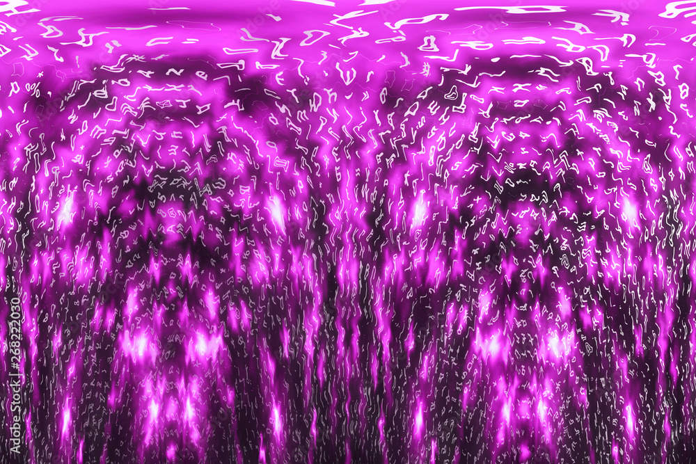 Pink matrix digital background. Distorted cyberspace concept ...