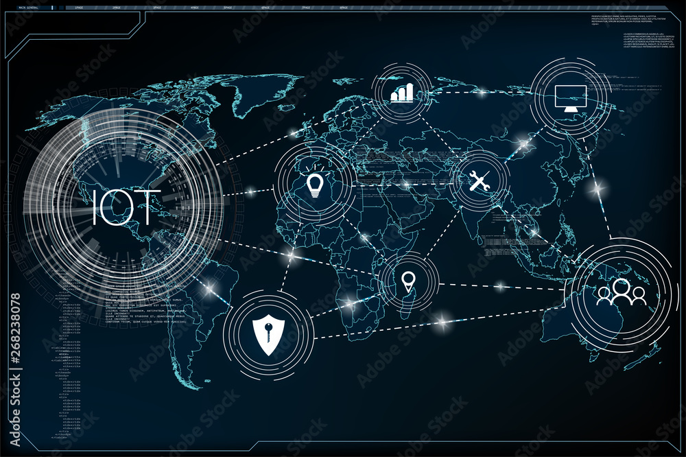 Internet of things (IoT) and networking concept for connected devices ...
