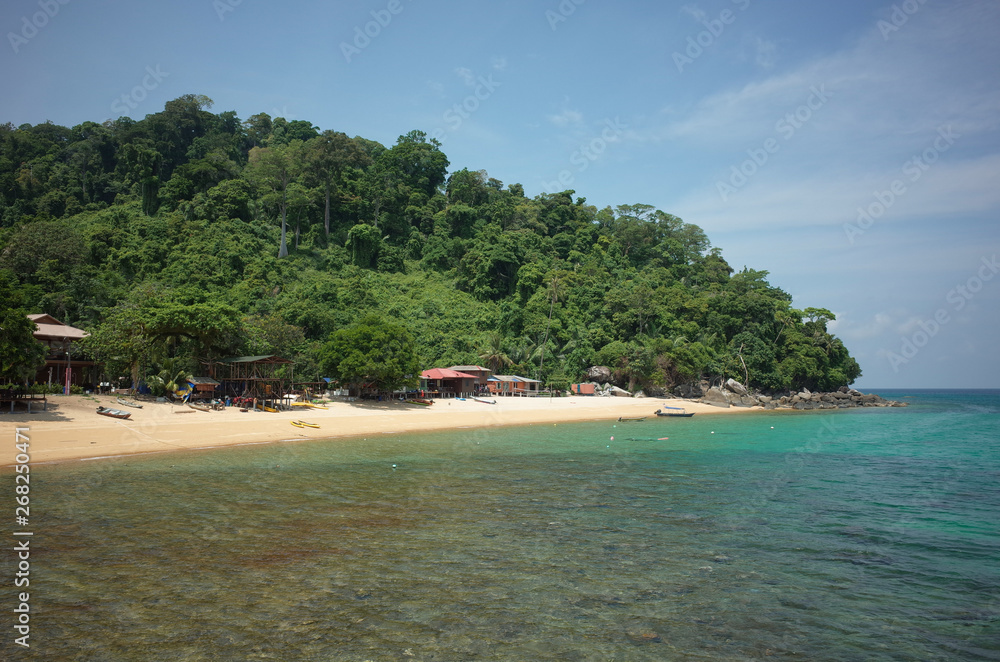 Pulau Tioman Island, a tropical beach paradise in Malaysia Stock Photo ...