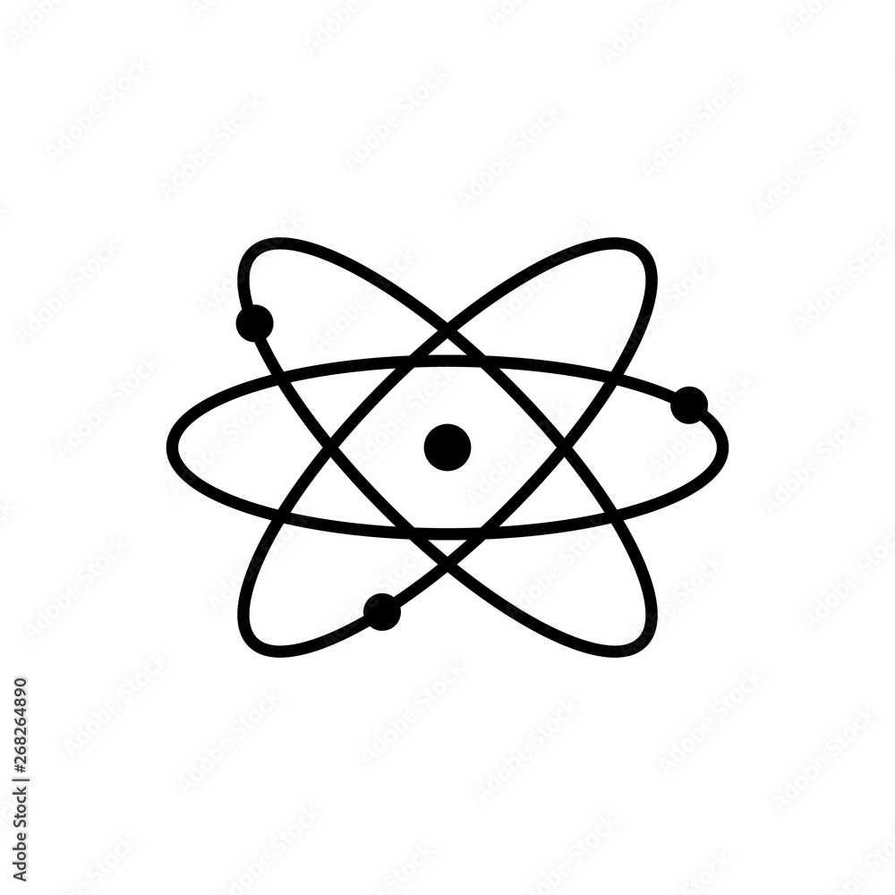 Molecular atom neutron laboratory Icon Vector physics science model for ...