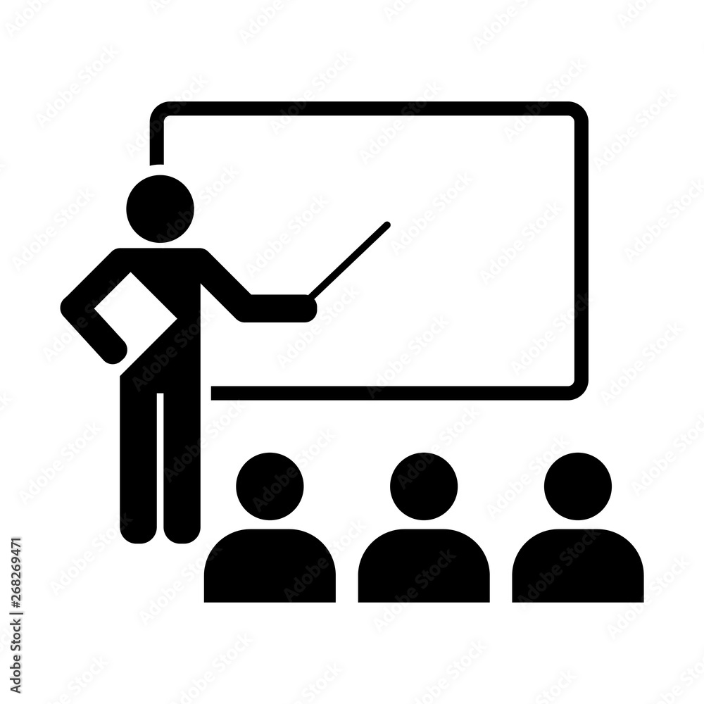 teacher - presentation icon Stock Illustration | Adobe Stock