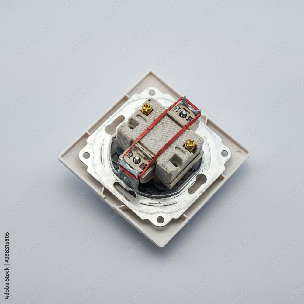 Picture on a white background electrical switch for mounting electrics ...