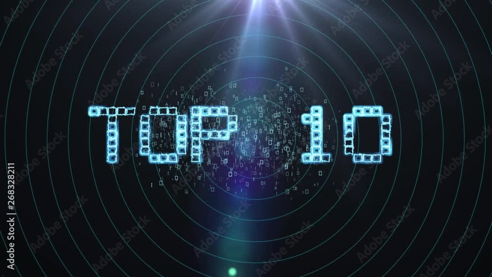 NUMBER 1, Top Ten Numbers Animation with Alpha Channel, Rendering, Background, Loop, Stock Video ...