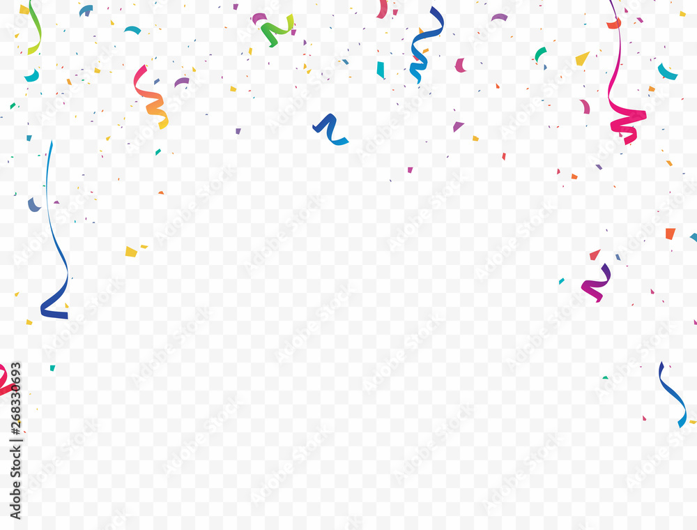 Bright colored confetti background that beautifully falls Stock Vector ...