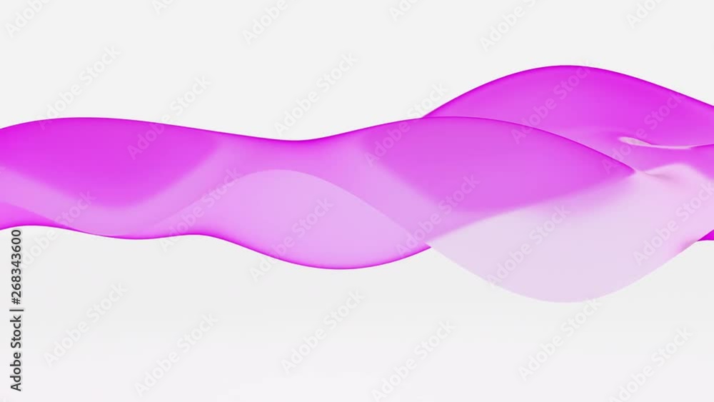 Color 3d glass waves animation on white background. Set of different ...