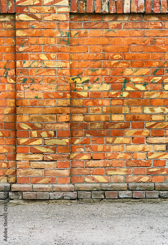 textured brick wall . Background for model shooting Stock Photo | Adobe ...