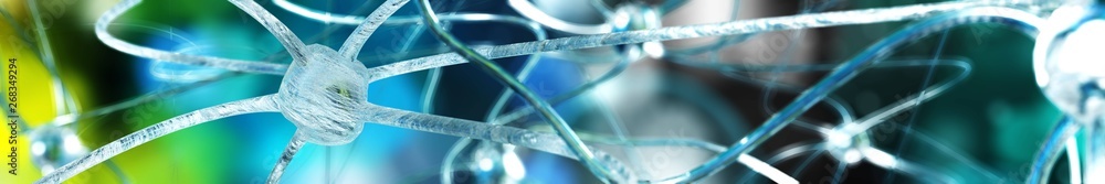 Neuron close up, nerve node, neural network, nerves, 3d rendering Stock ...