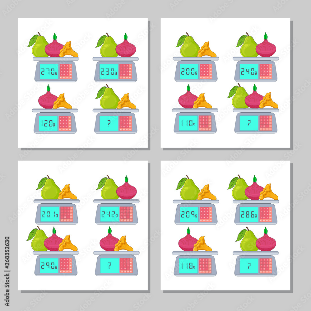 Mathematical Addition Subtraction Puzzle. System of equations. Math ...