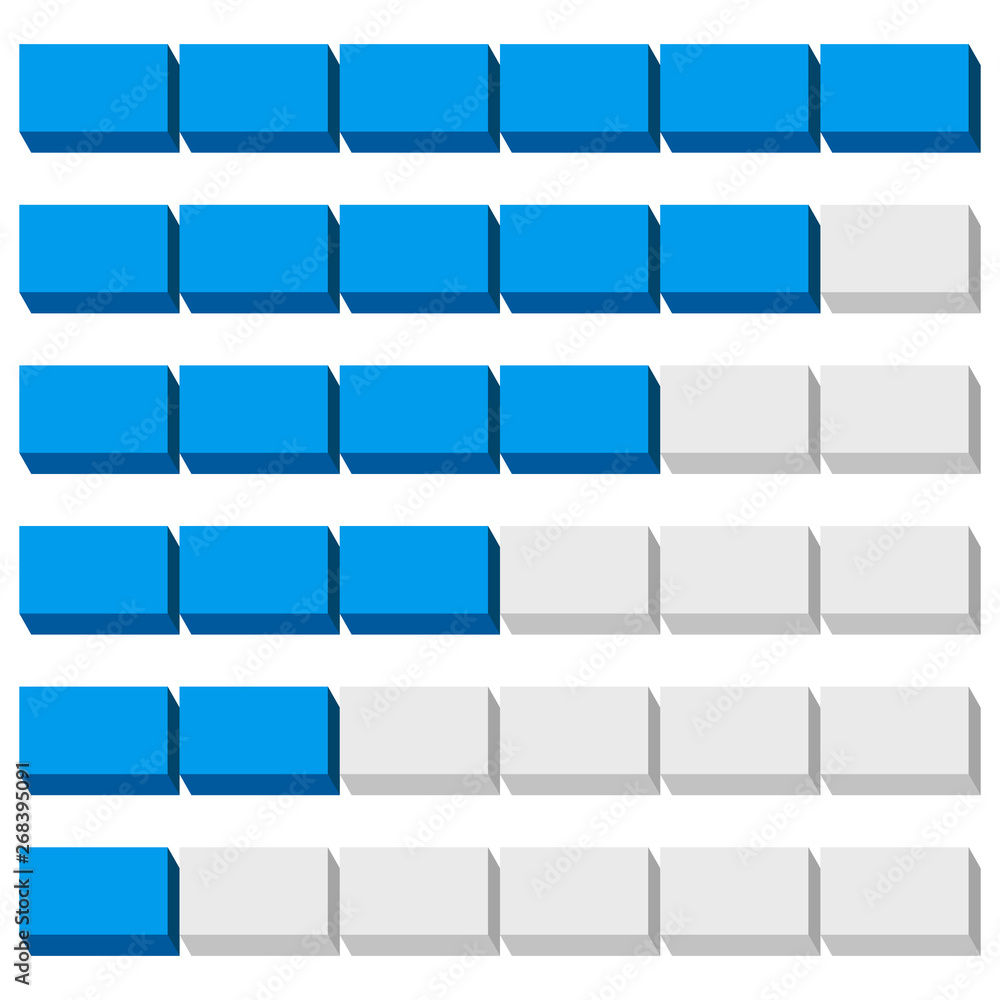 Progress bar, bar chart Stock Vector | Adobe Stock