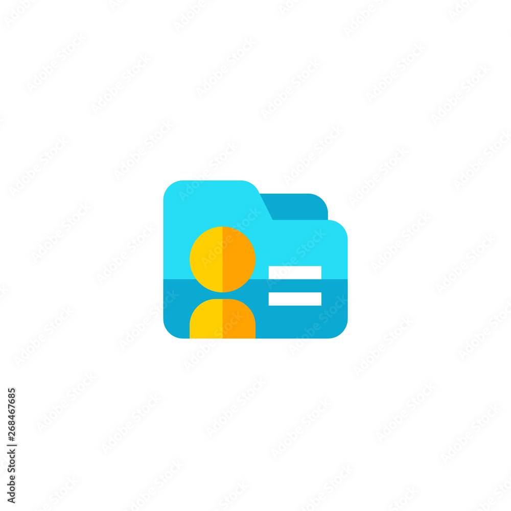 personal folder icon design. file with person vector illustration ...