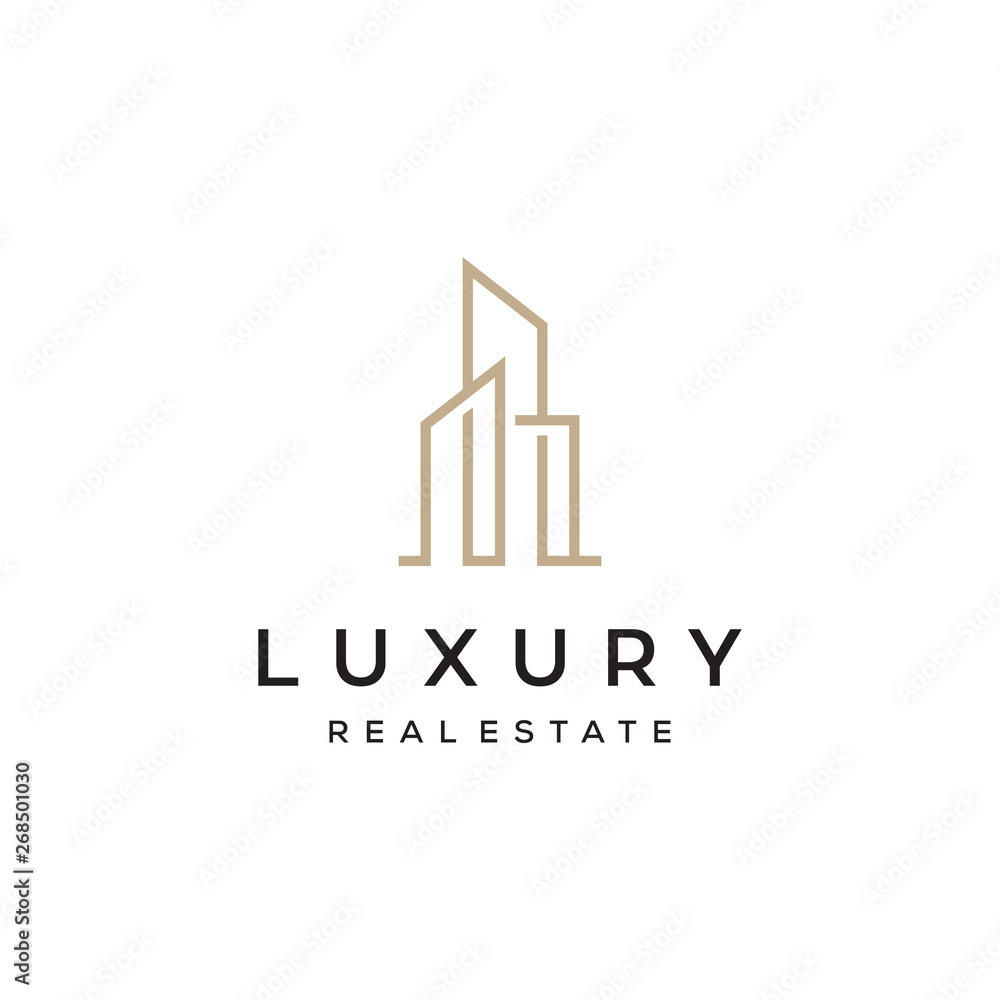 luxury real estate / apartment vector logo design Stock Vector | Adobe ...