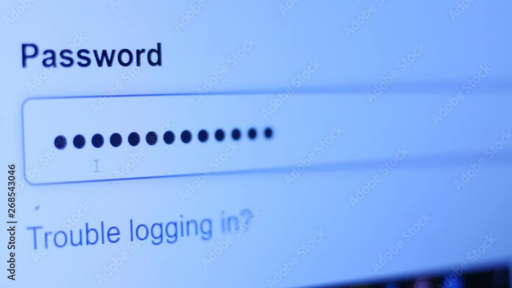 Enter the password for the website in the Internet. Encryption screen ...