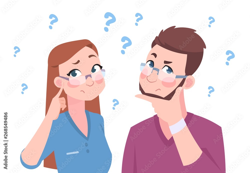 Confused Female Cartoon