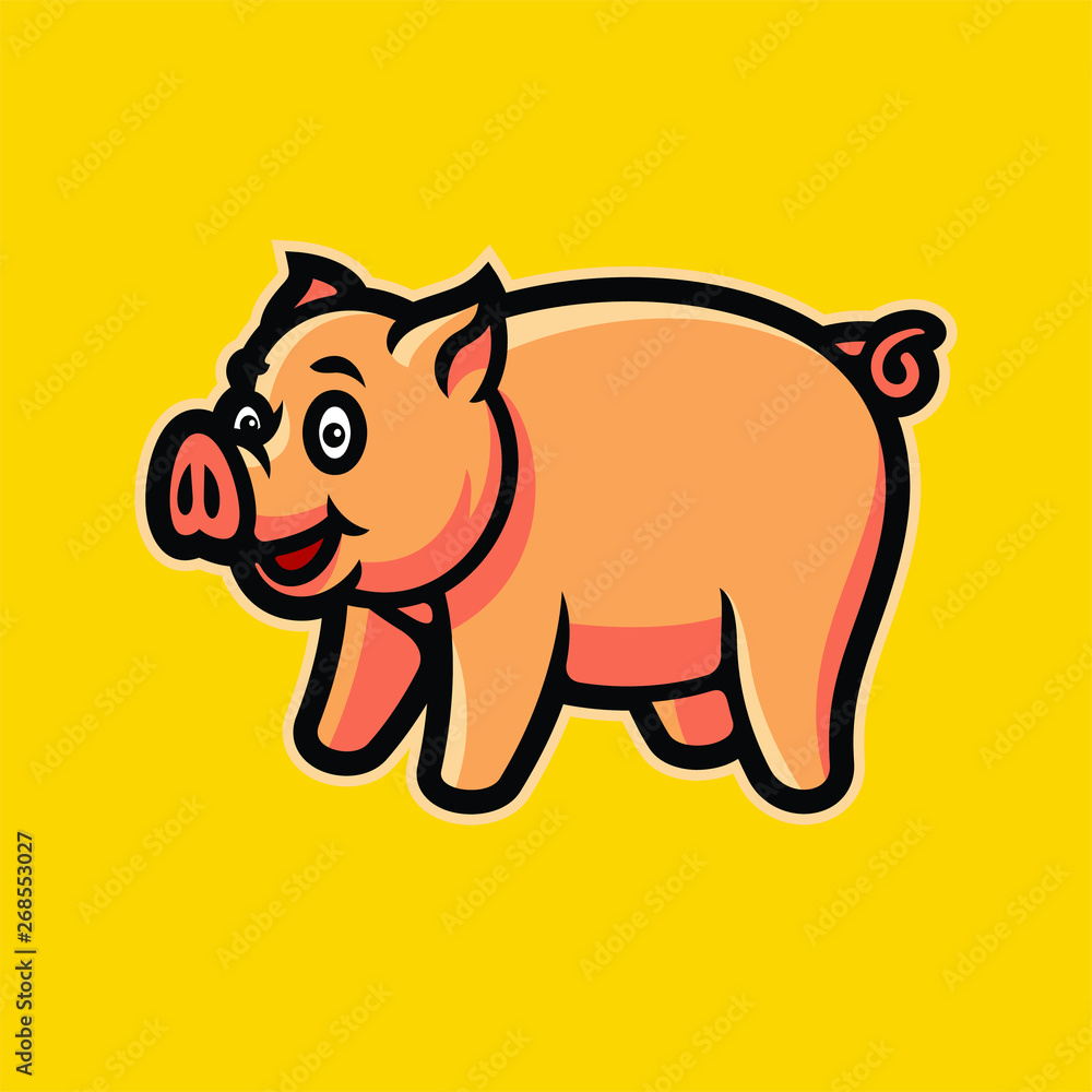 pig esport logo mascot vector illustration Stock Vector | Adobe Stock