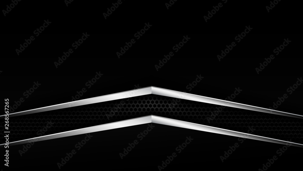 Abstract Layered Black Chrome Trim Automotive Background for all ...