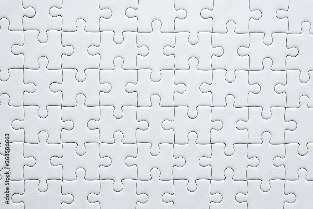 Puzzle pieces grid,Jigsaw puzzle white colour,Success mosaic solution ...