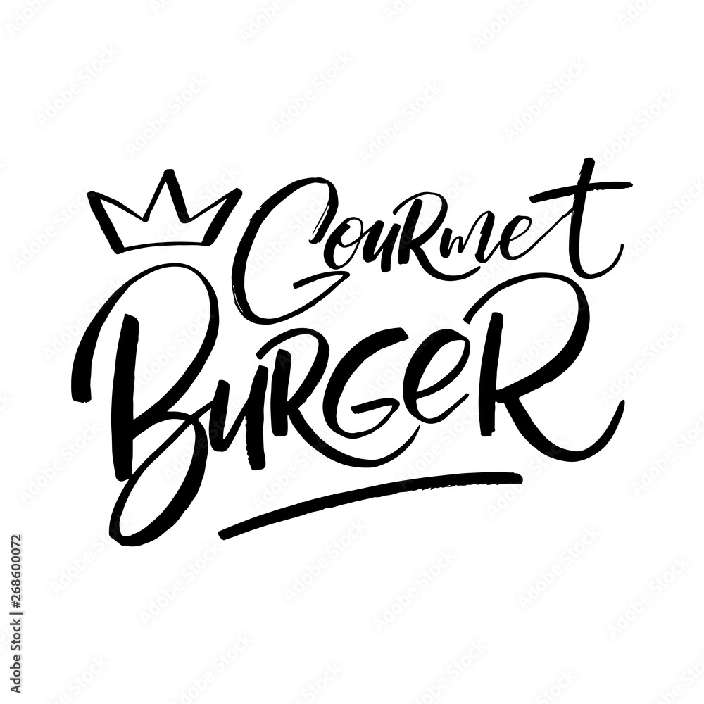 Vector handwritten illustration of the best burgers. Hand lettering ...