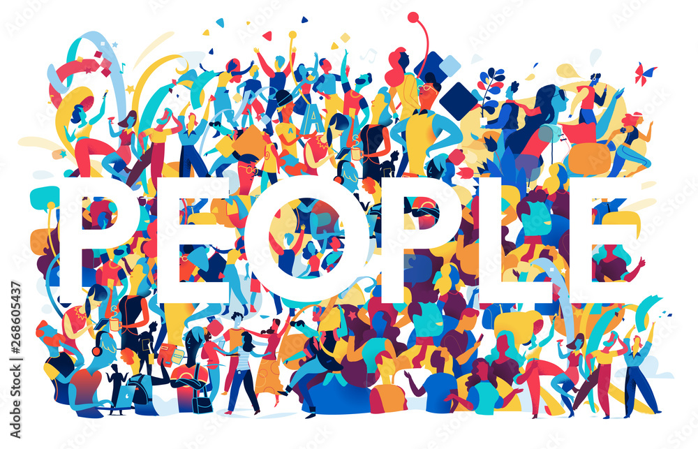 People enjoy life together Stock Vector | Adobe Stock