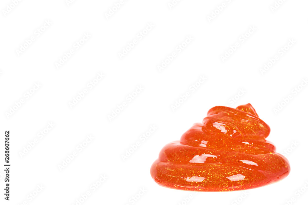 Orange slime for kids, transparent funny toy Stock Photo | Adobe Stock
