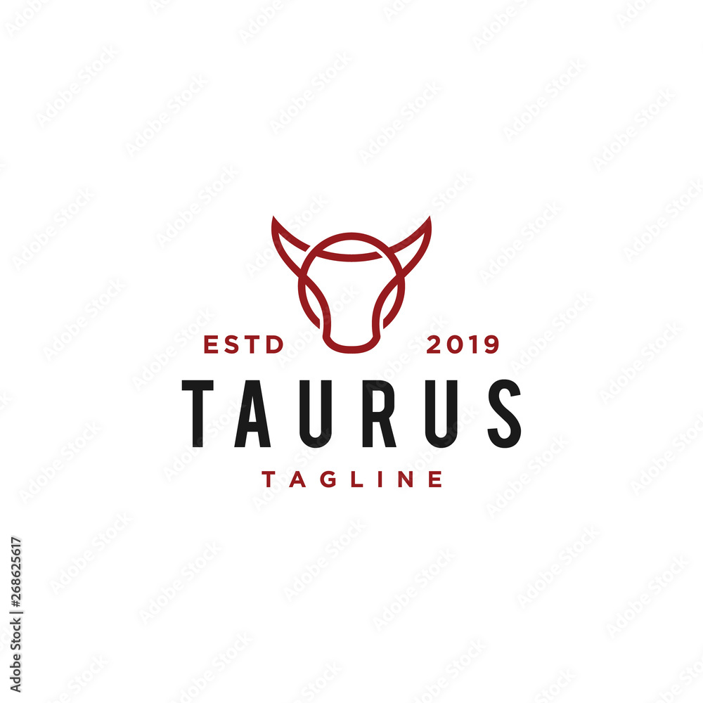 taurus symbol vector logo design Stock Vector | Adobe Stock