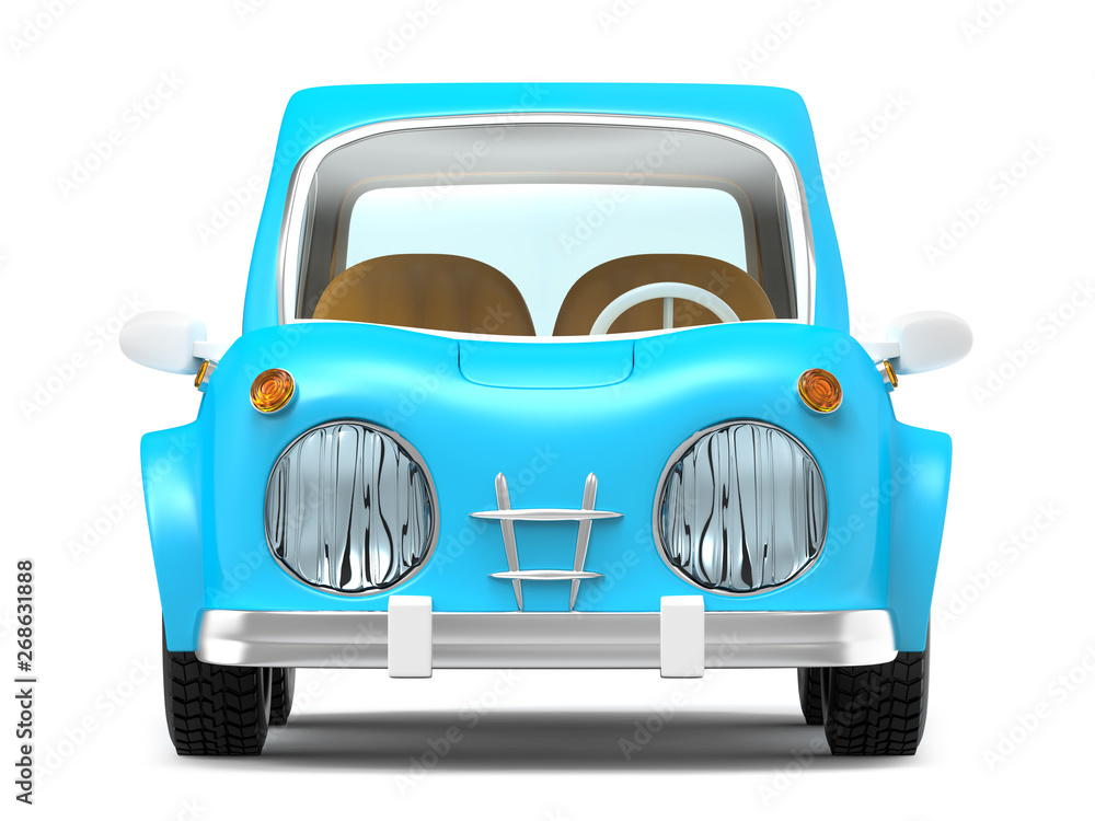 car small cartoon front Stock Illustration | Adobe Stock