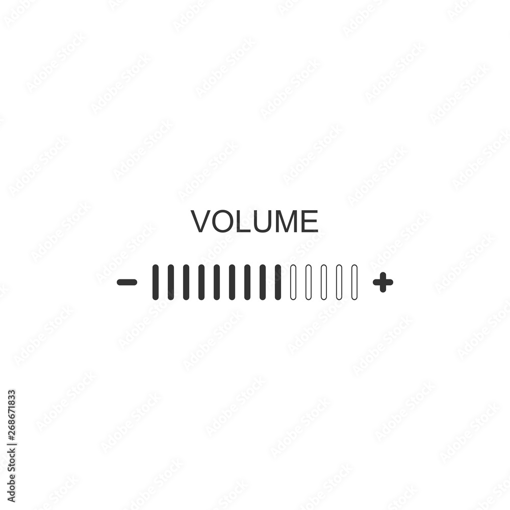 Volume adjustment icon isolated. Flat design. Vector Illustration Stock ...