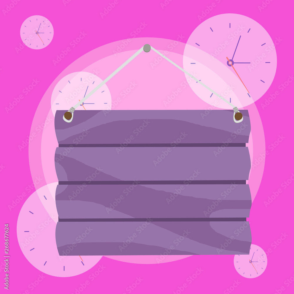 Hook Up Blank Sign Plate. Empty Wooden Signboard with Lope for Hang ...