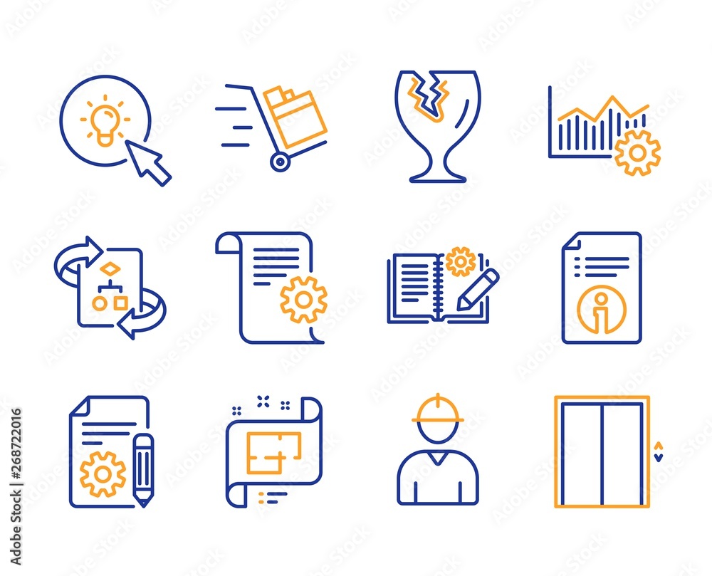 Technical algorithm, Documentation and Technical info icons simple set ... Technical algorithm, Documentation and Technical info icons simple set ...