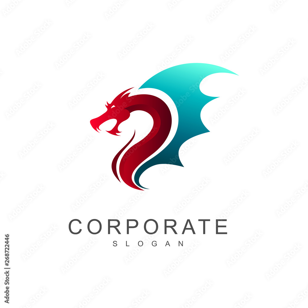 dragon logo , martial arts logo + traditional icon + flying dragon ...