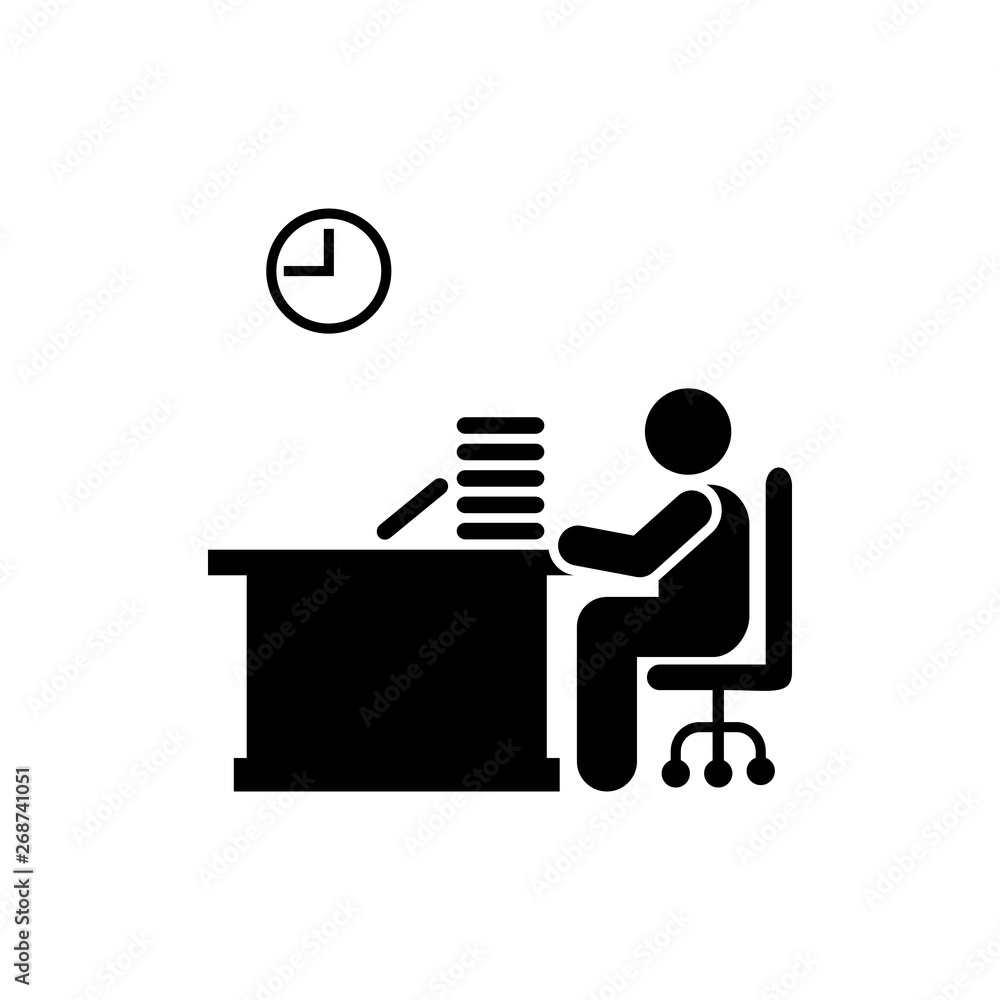 Invoice, office, time, job icon. Element of businessman icon. Premium ...