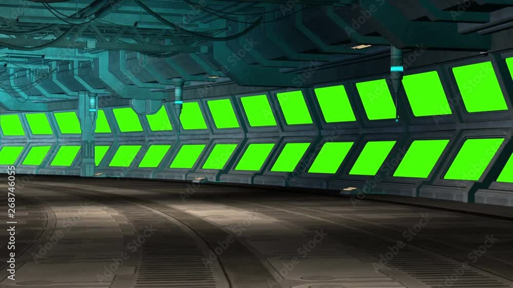 Spaceship cockpit interior, Inside alienship cockpit in space with ...