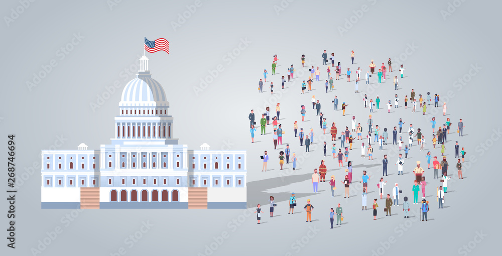 people group near capitol building united states of america senate ...