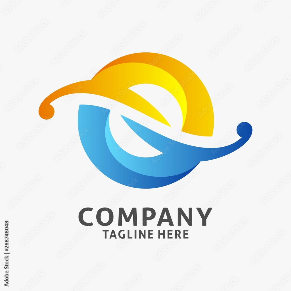 Letter O flow logo design. circle logo inspiration Stock Vector | Adobe ...