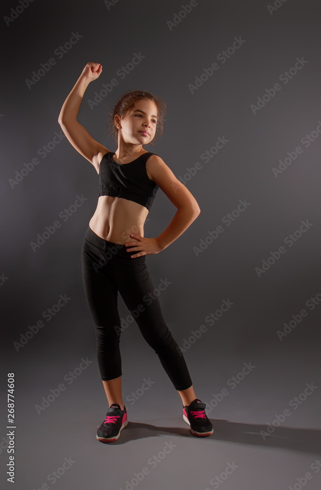 little girl fit Stock Photo | Adobe Stock