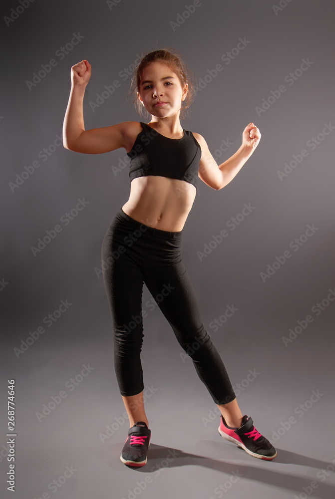 little girl fit Stock Photo | Adobe Stock