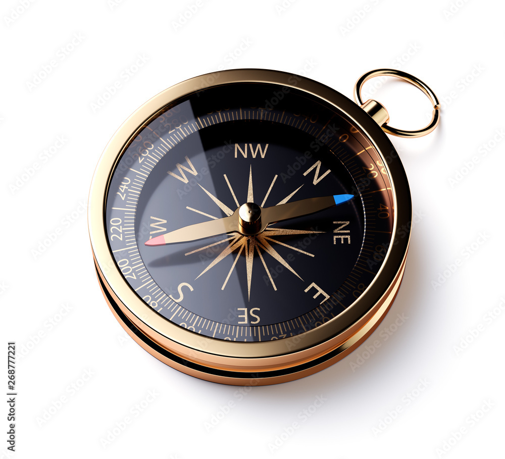 Black gold compass isolated Stock Illustration | Adobe Stock