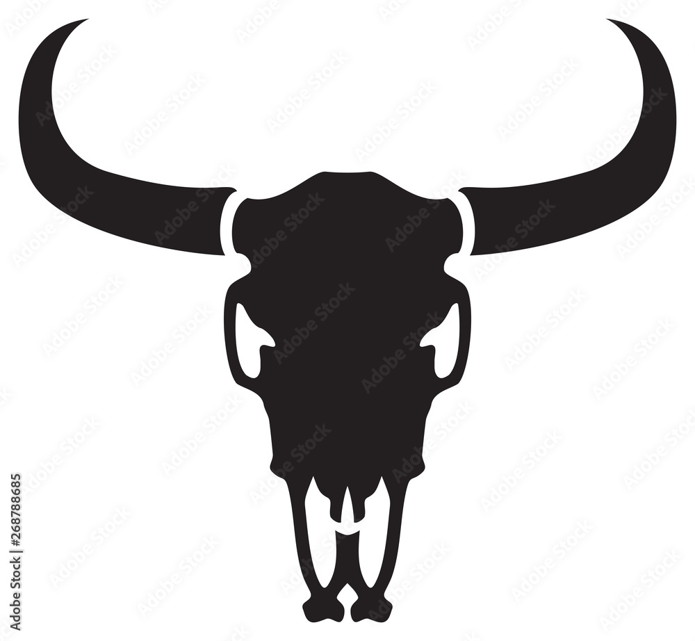 bull skull vector icon Stock Vector | Adobe Stock