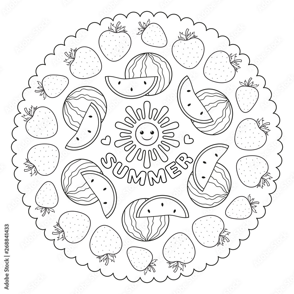 Ausmalbilder Sommer Mandala Ausmalbilder Sommer Mandala