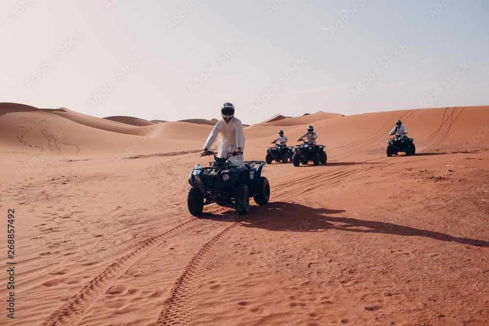 Quad bike ride through the desert. Stock Photo | Adobe Stock