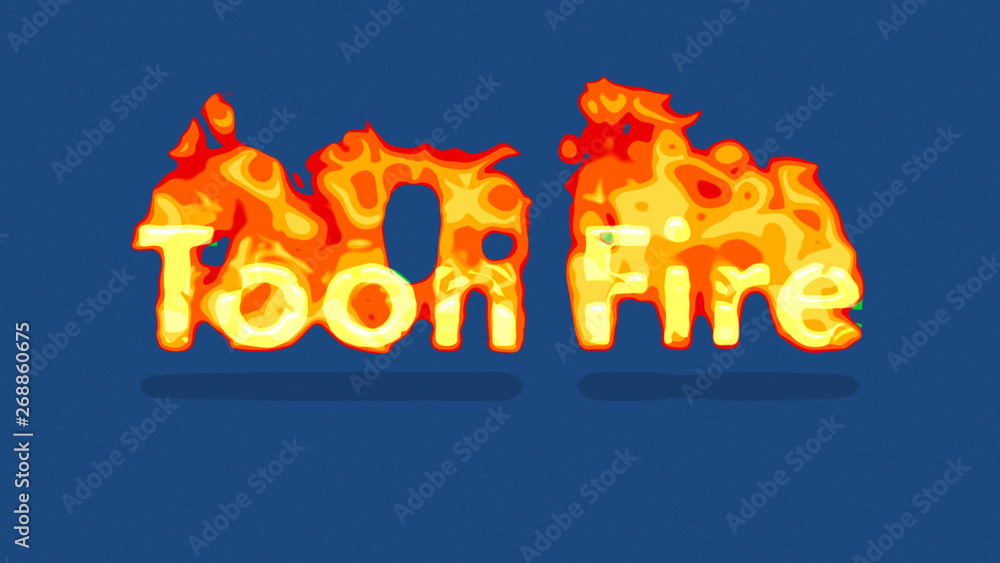 Cartoon Fire Titles Stock Template | Adobe Stock