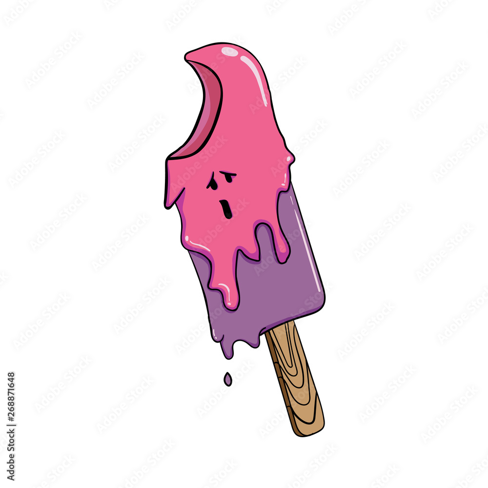 Melting Ice Cream Drawing