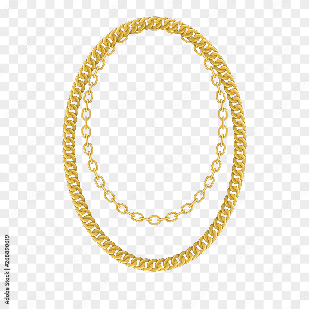 Gold chain isolated. Vector necklace Stock 벡터 | Adobe Stock