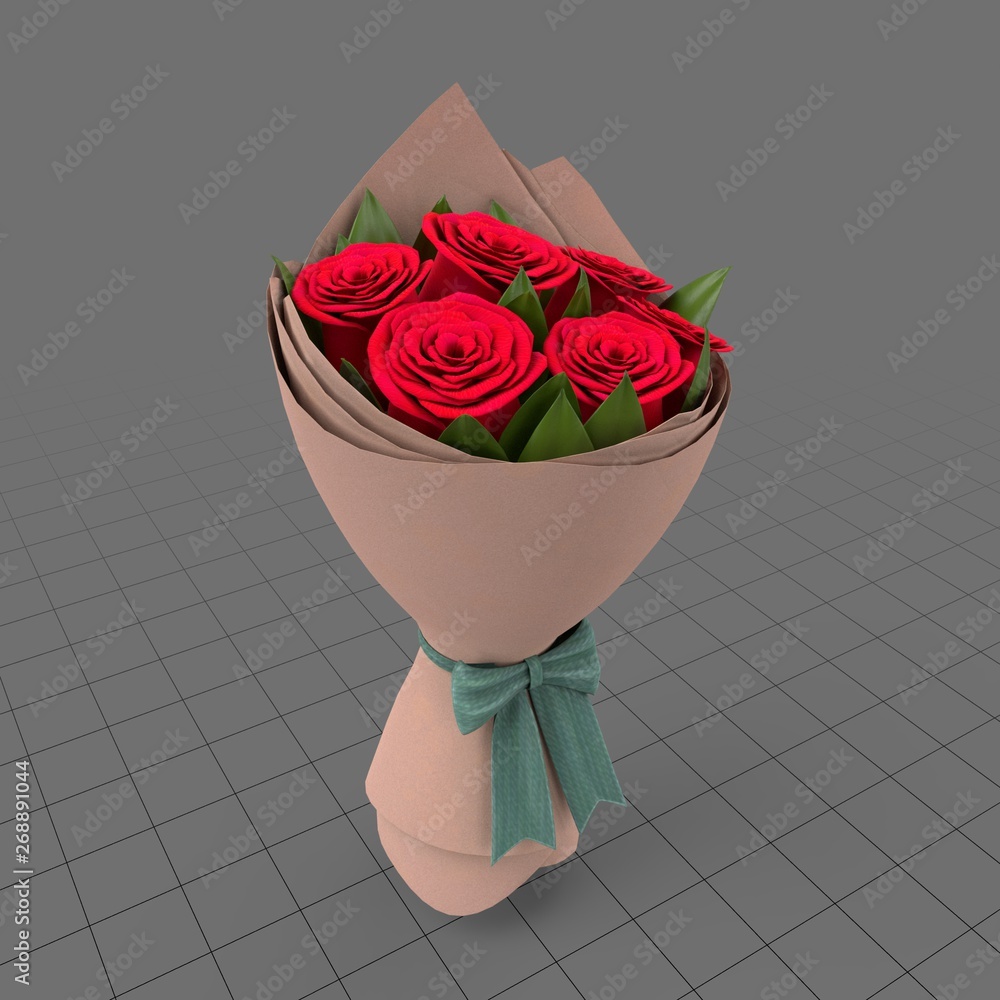 Rose bouquet Stock 3D asset | Adobe Stock