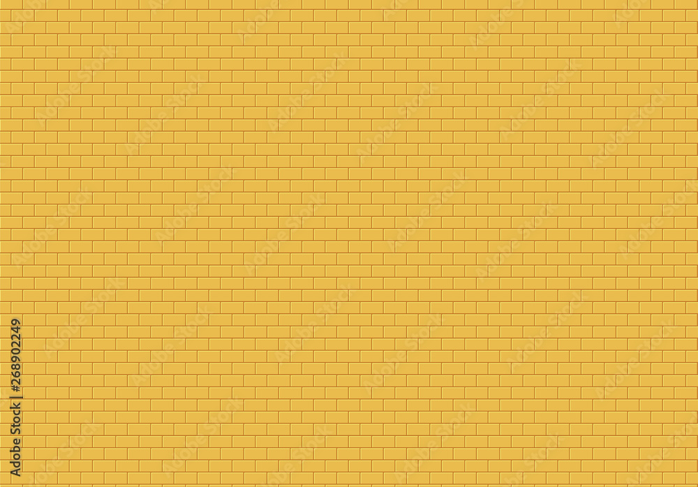 Gold brick wall background. Yellow bricks texture seamless pattern ...