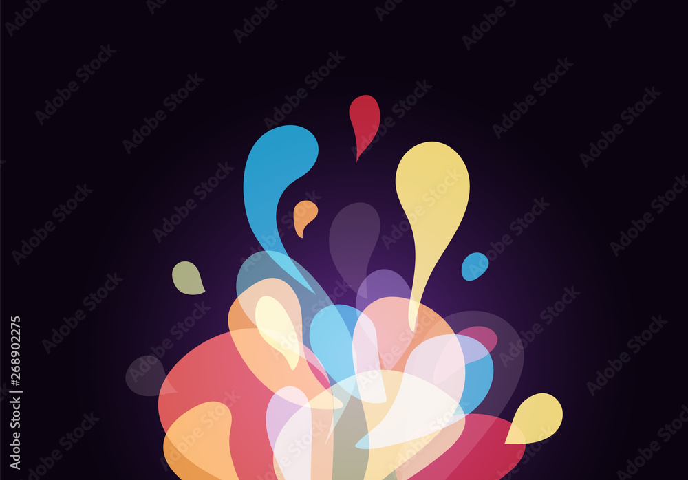 Amorphous abstract background. Formless design elements modern. Color ...