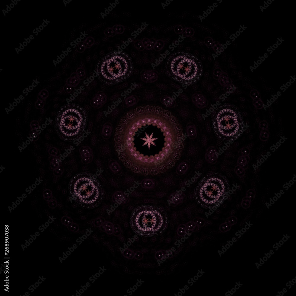 Circle Star - Abstract Illustration / Fractal Flame. Features central ...